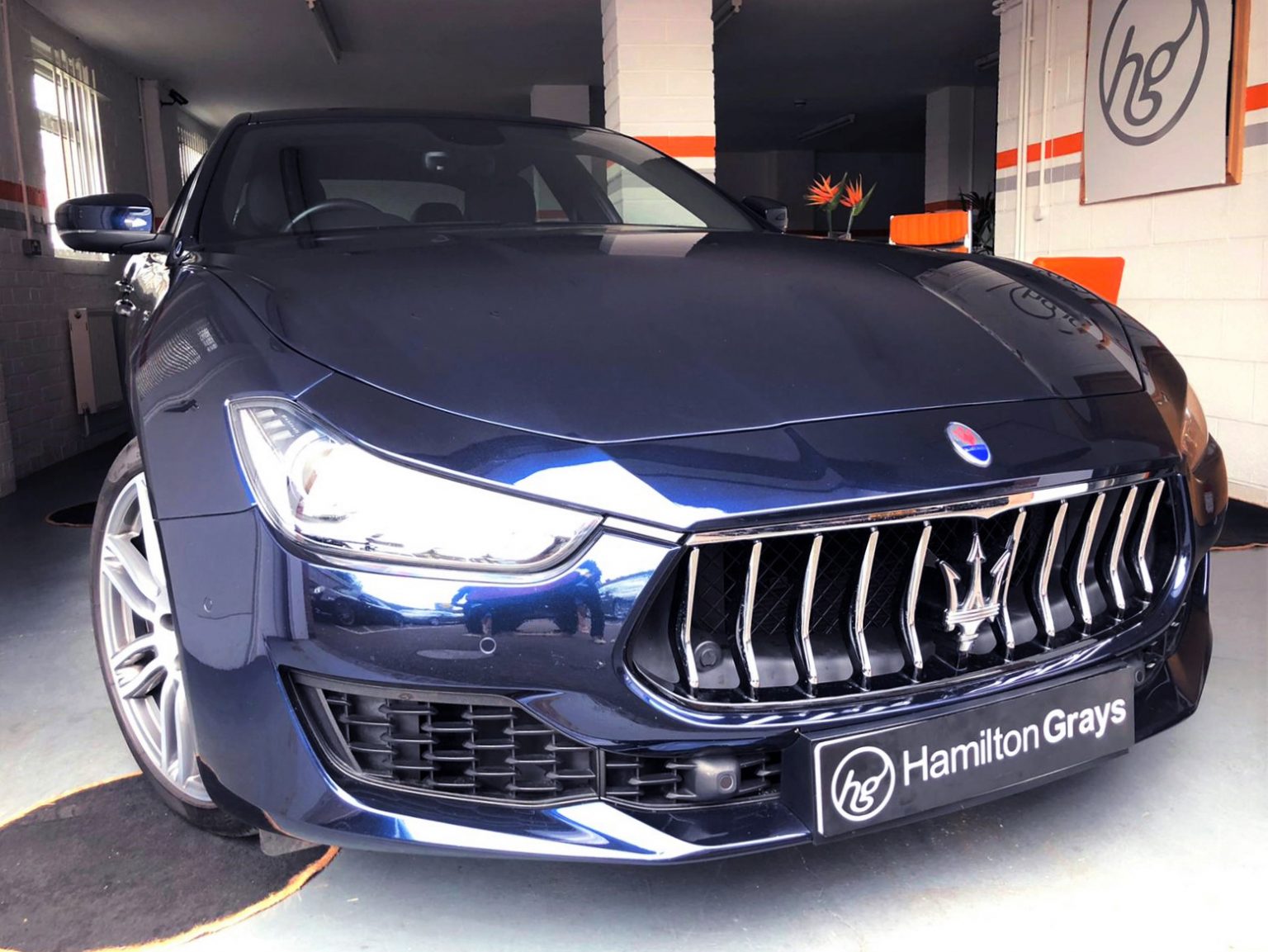 2019 (19) Maserati Ghibli 3.0D V6 ZF. Blu Nobile Pearlescent with Nero ...